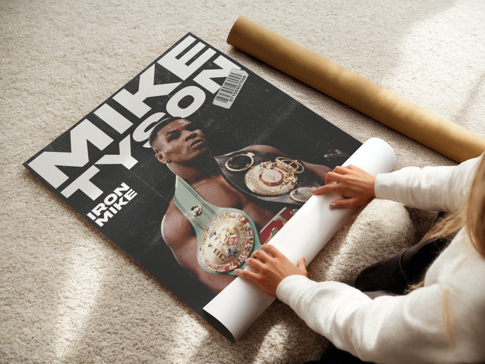 Vintage Mike Tyson "Iron Mike" Boxing Poster Artwork – 24posters