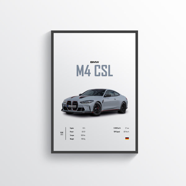Shop BMW M4 CSL Posters – High-Quality Prints Art | 24Posters – 24posters