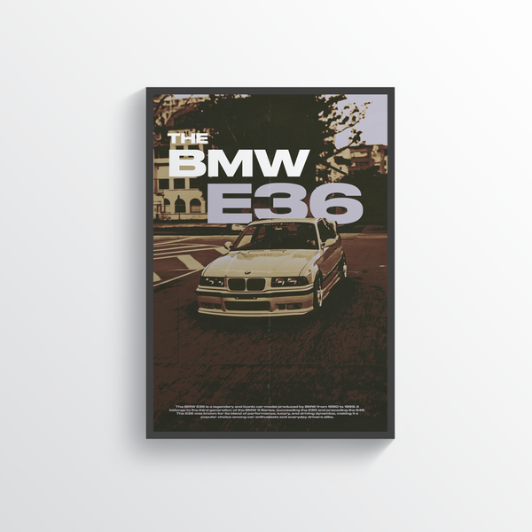 BMW E36 Poster - Iconic Car Art to Elevate Your Space | 24posters