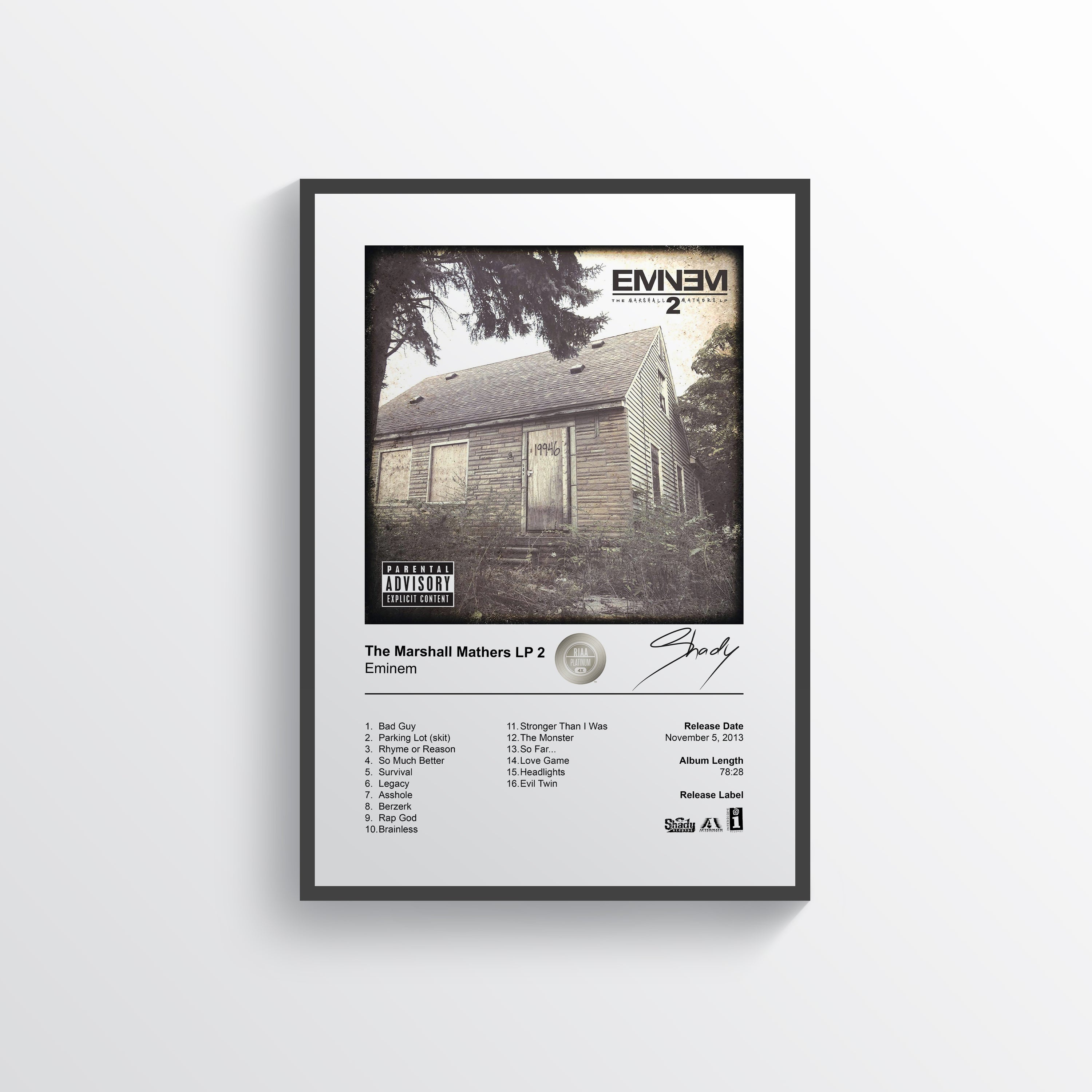 Eminem The Marshall Mathers LP 2 Album Cover Poster – 24posters