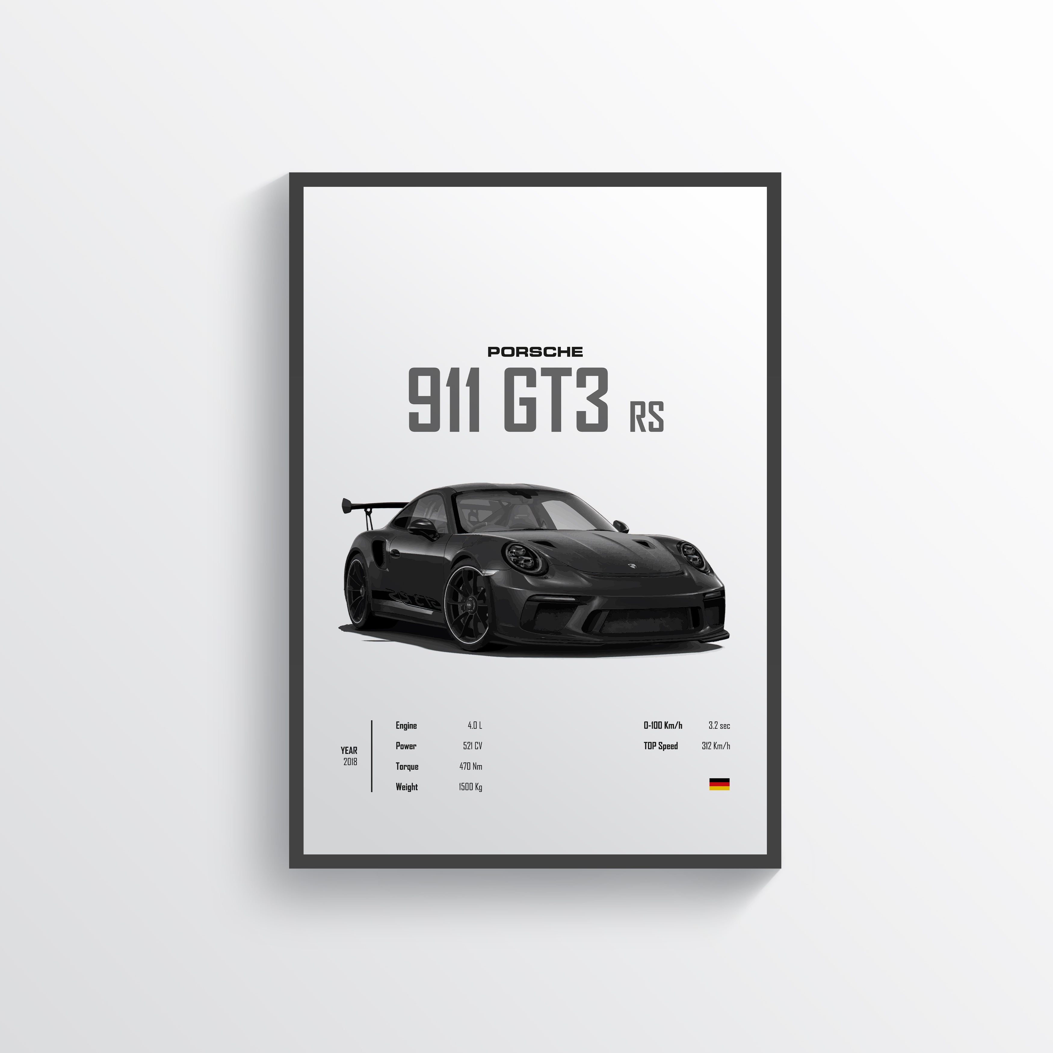 Get Porsche 911 GT3 RS Poster High Quality Car Art 24posters Get Porsche 911 GT3 RS Poster High Quality Car Art 24posters
